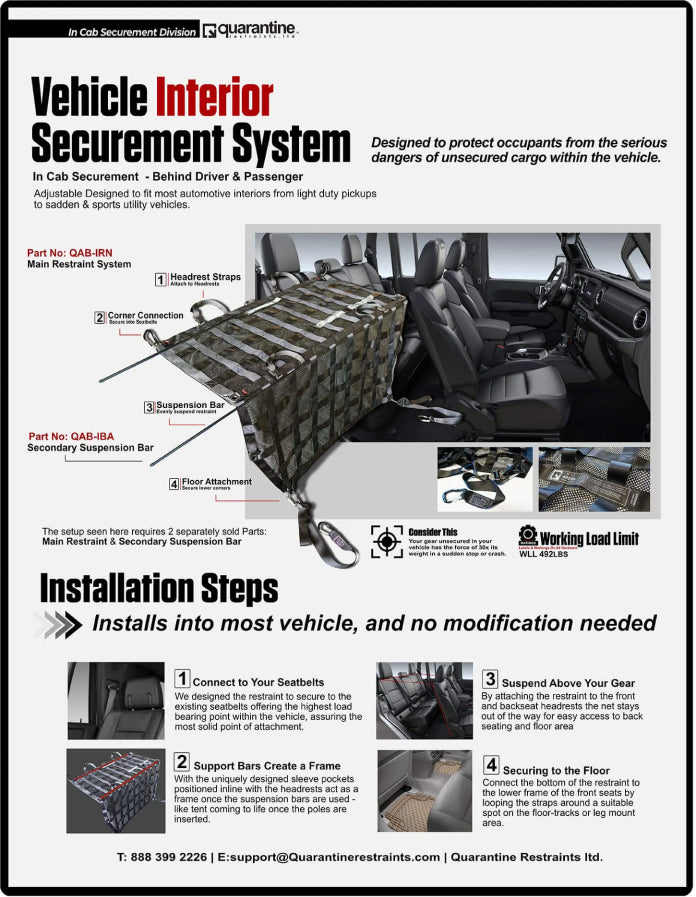 In-Vehicle Cargo Barrier Nets | Light Trucks & SUVs by Quarantine ...