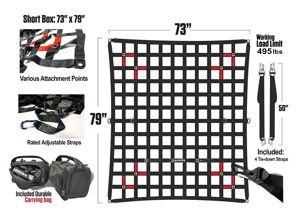 Heavy Duty Truck Cargo Net - Quarantine Restraints – Quarantine ...